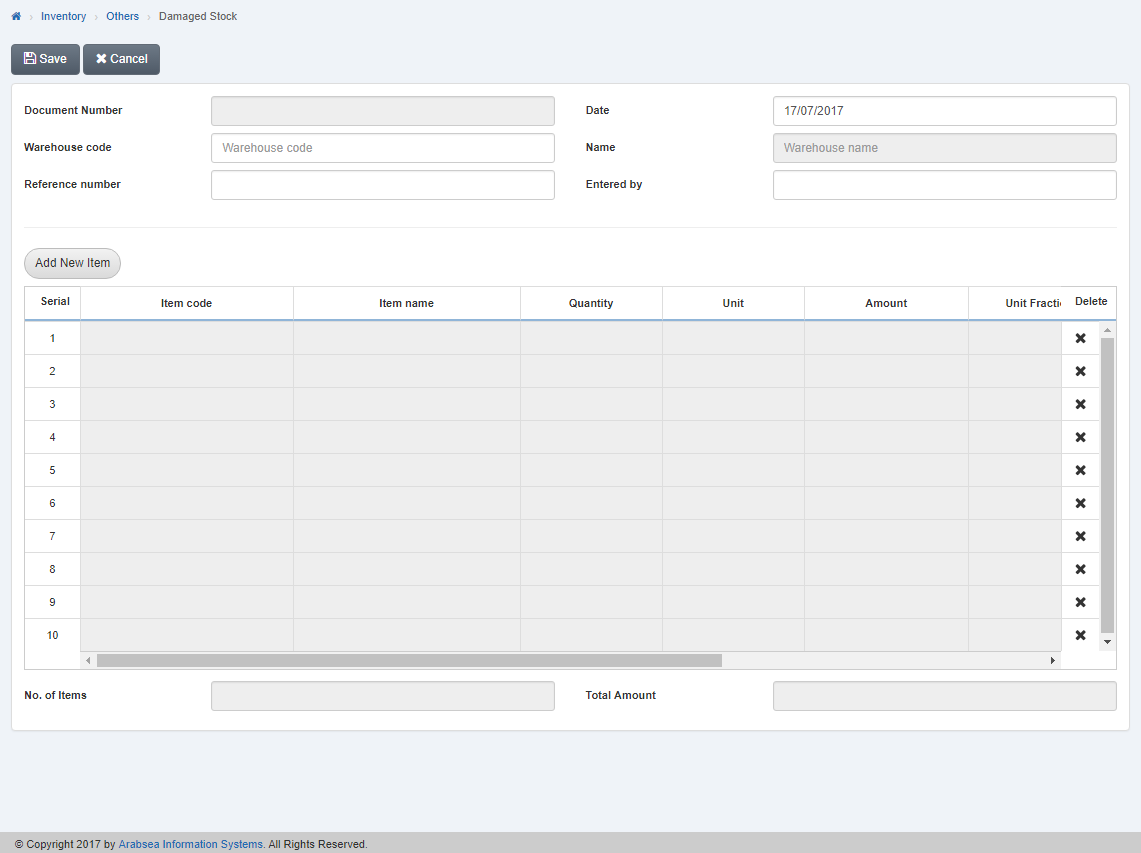 Damaged Stock - SMACC Accounting Software