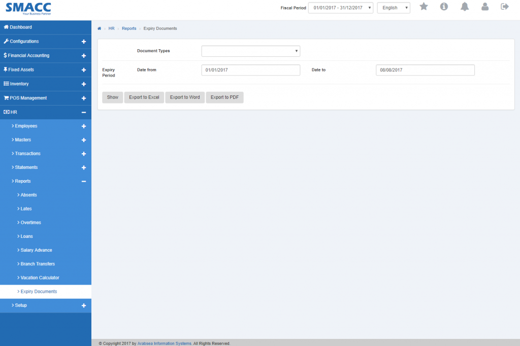 Expiry Documents - SMACC Accounting Software Documentation