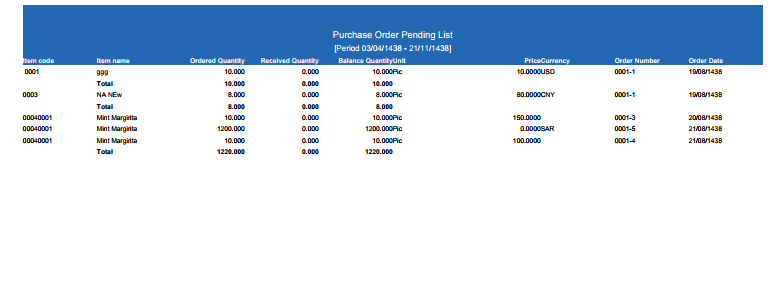 Purchase Order Pending List - SMACC Accounting Software Documentation