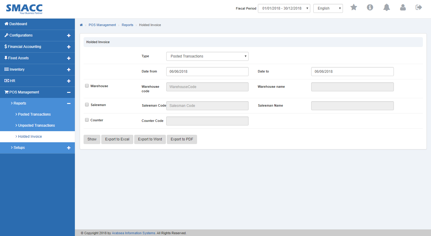 Holded Invoice - SMACC Accounting Software Documentation