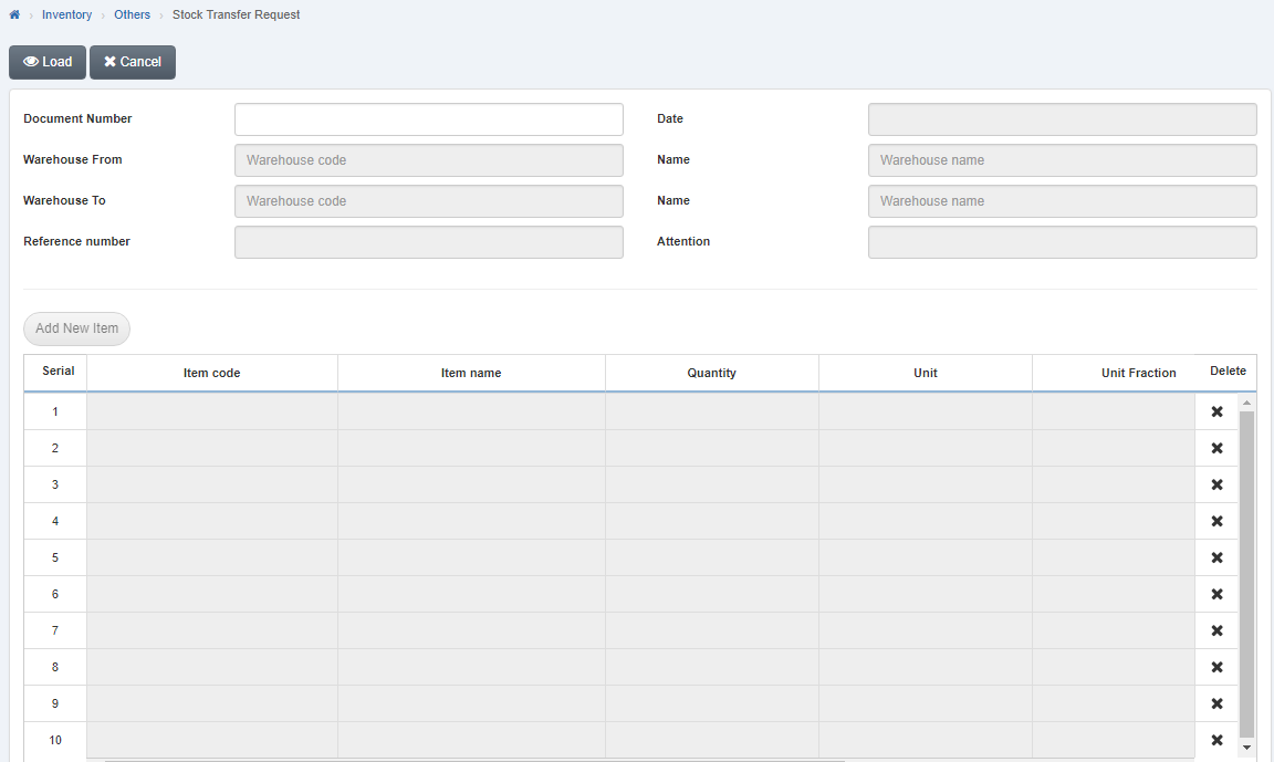 Stock Transfer Request - SMACC Accounting Software Documentation