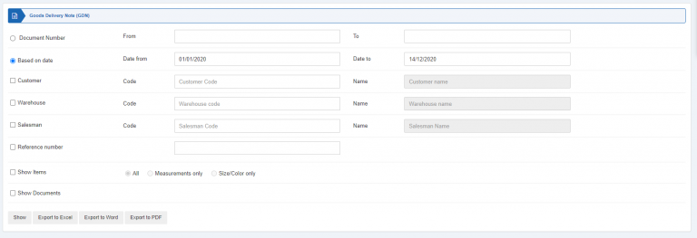 Goods Delivery Note - SMACC Accounting Software Documentation