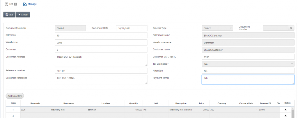 Goods Delivery Note (GDN) - SMACC Accounting Software Documentation