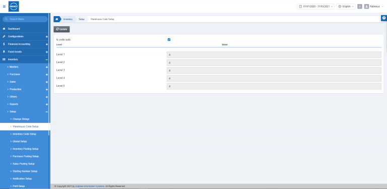 Warehouse Code Setup - SMACC Accounting Software Documentation