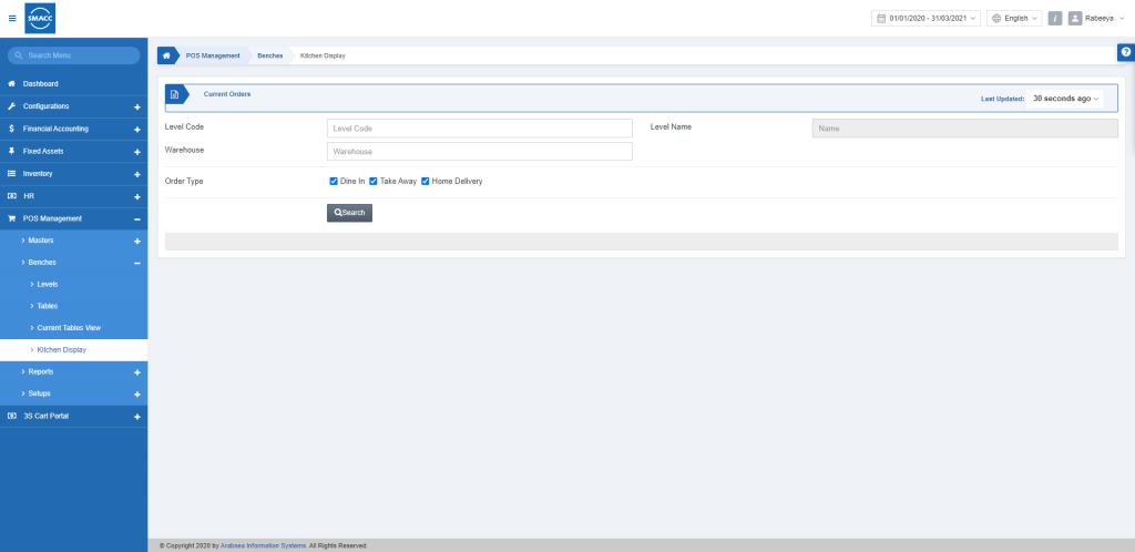 Kitchen Display - SMACC Accounting Software Documentation