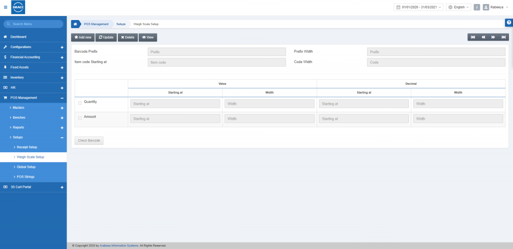 Weigh Scale Setup - SMACC Accounting Software Documentation